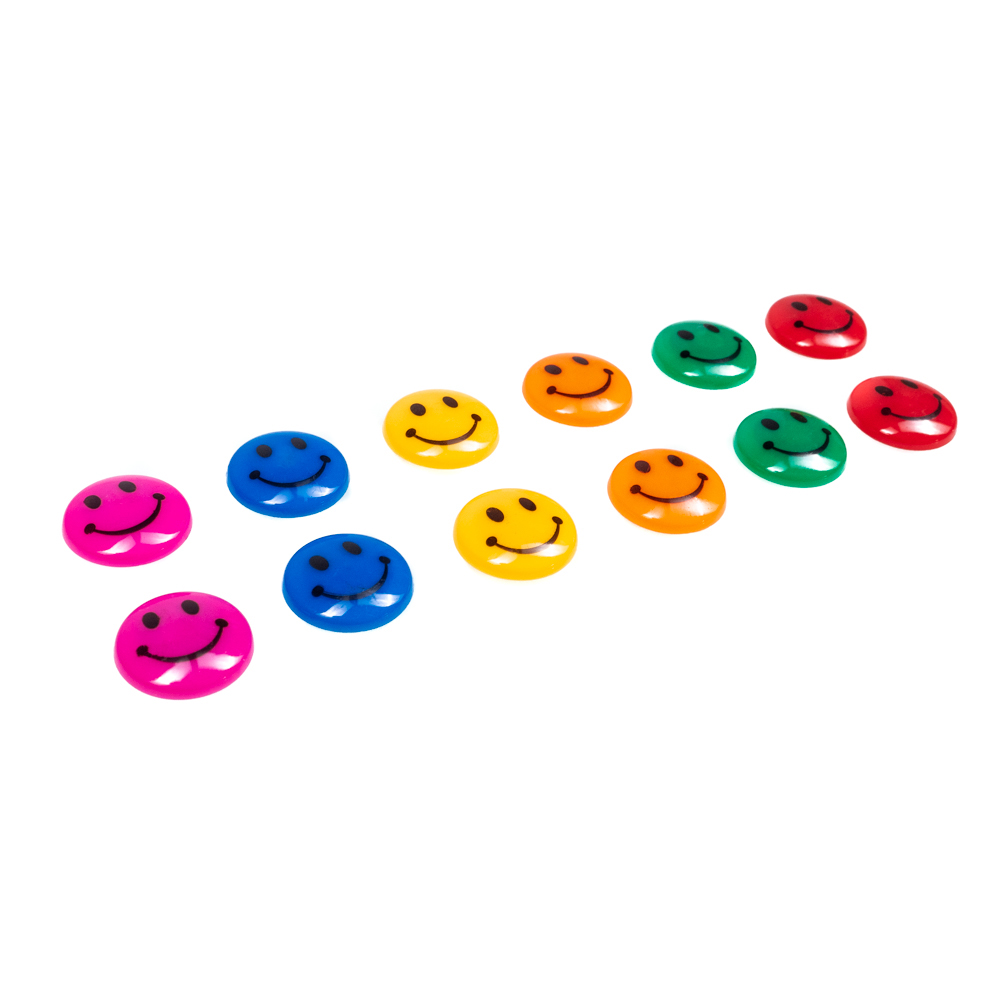Smiley 12db-os whiteboard mágnes szett - Store11